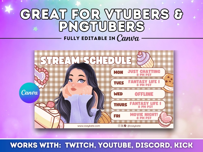 Twitch Brand Bundle | Twitch Banner Twitch Panels Stream Schedule ...