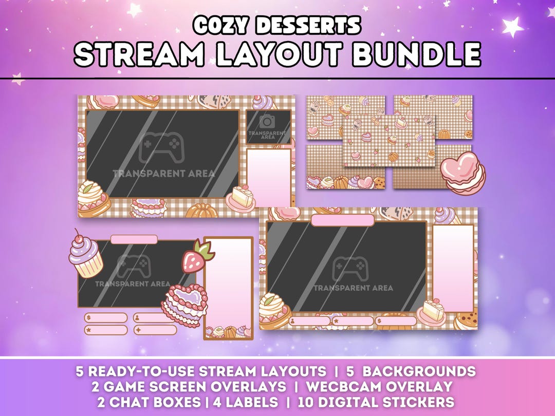 Stream Layout Bundle | Twitch Overlay Streaming Overlay Package Twitch ...