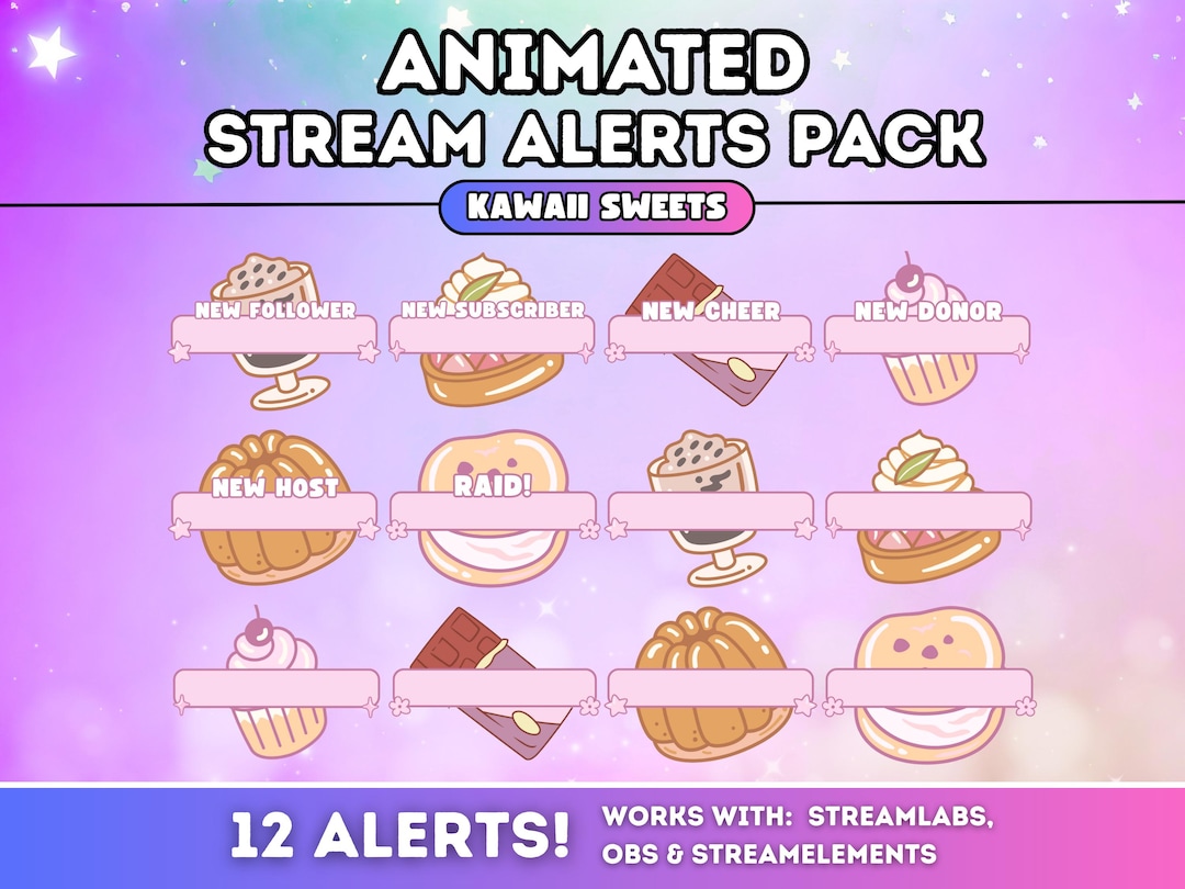 ANIMATED Stream Alerts | Twitch Alerts OBS Streamlabs Raid Alert Vtuber ...