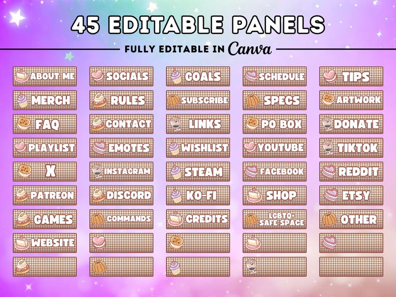 Twitch Brand Bundle | Twitch Banner Twitch Panels Stream Schedule ...