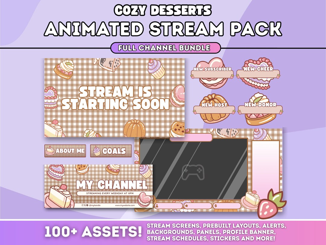 ANIMATED Stream Layout Stream Package Twitch Banner Starting Soon ...