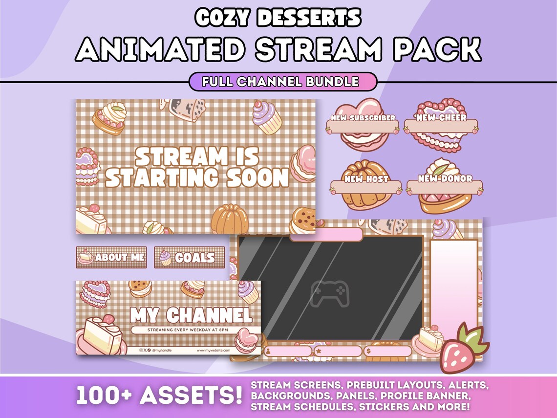 ANIMATED Stream Layout Stream Package Twitch Banner Starting Soon ...