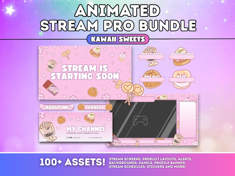 ANIMATED Stream Pro Bundle | Stream Layout Package Twitch Banner ...