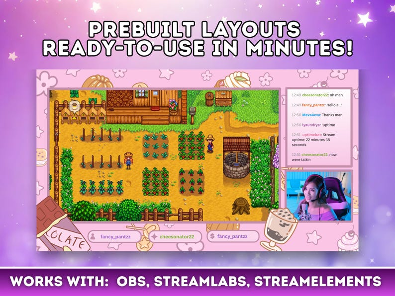 ANIMATED Stream Layout Bundle | Twitch Overlay Streaming Overlay ...