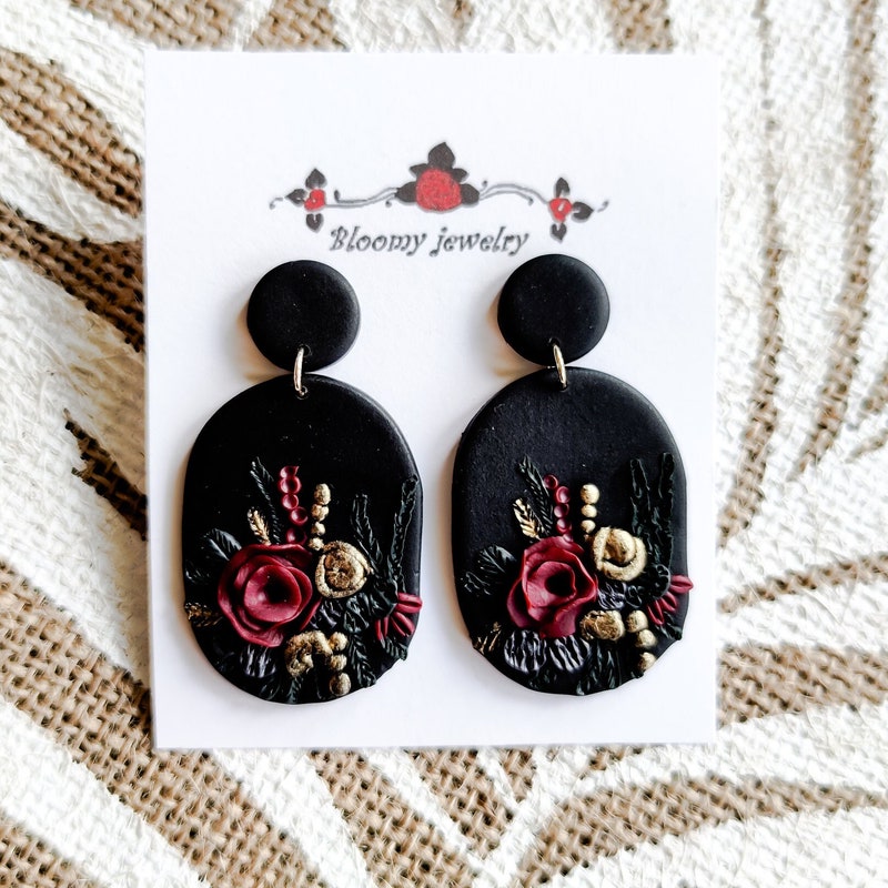 Clay Flower Earrings - Etsy