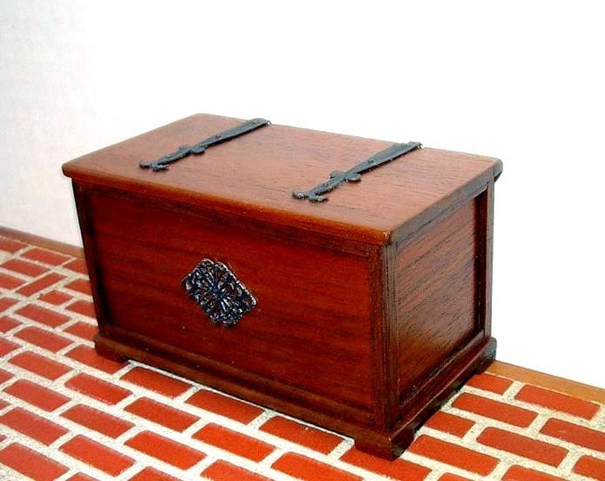 Medieval Chest With Strap Hinges Dollhouse Miniature 1/12 - Etsy