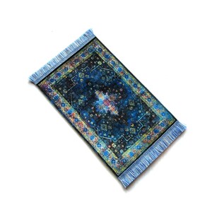 Blue & Teal Area Rug Medieval Dollhouse Miniature 1/12 Scale - Etsy
