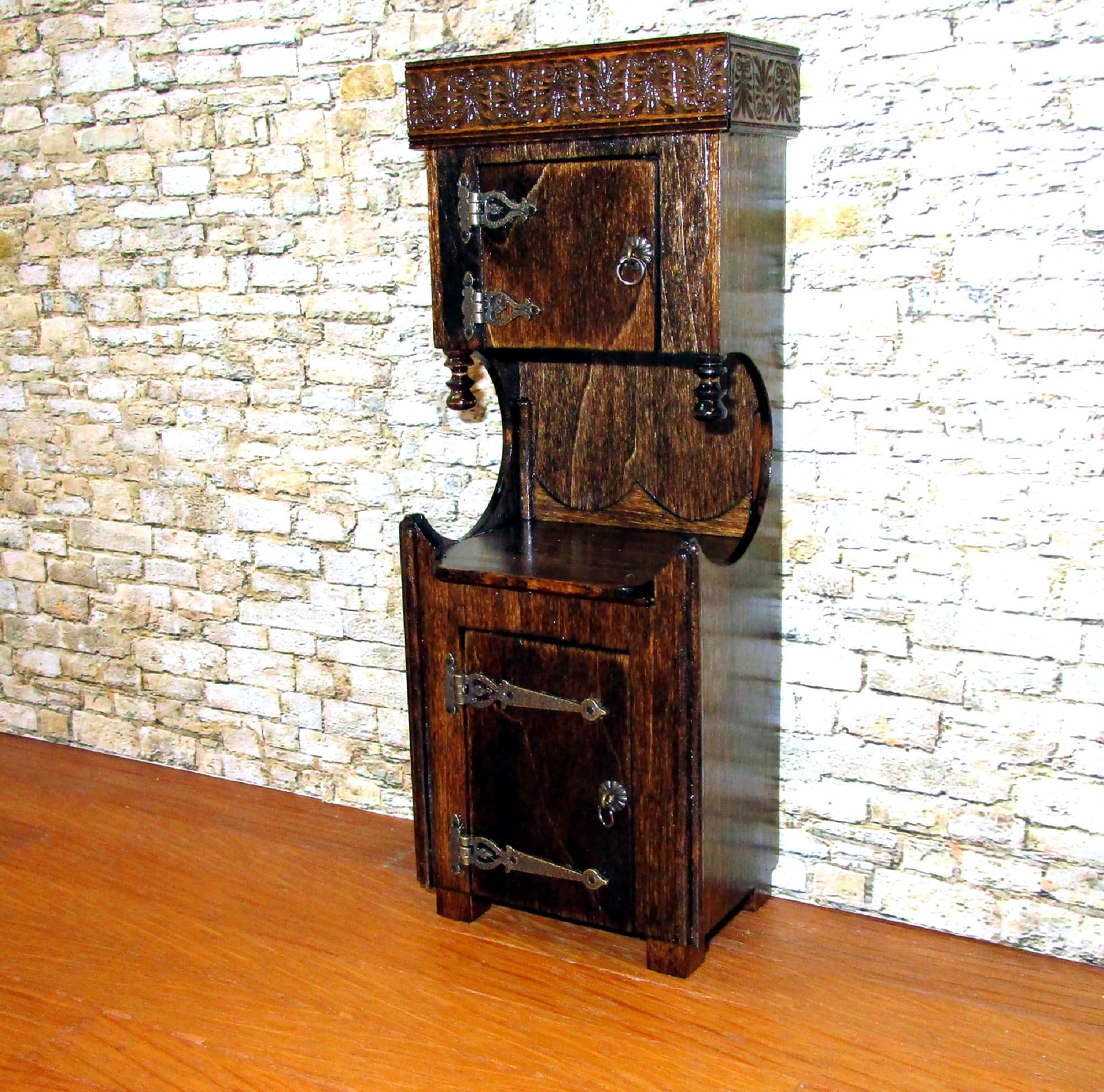 Dolls & Miniatures Miniatures Medieval Tall Cabinet Hand Made 112 Scale ...