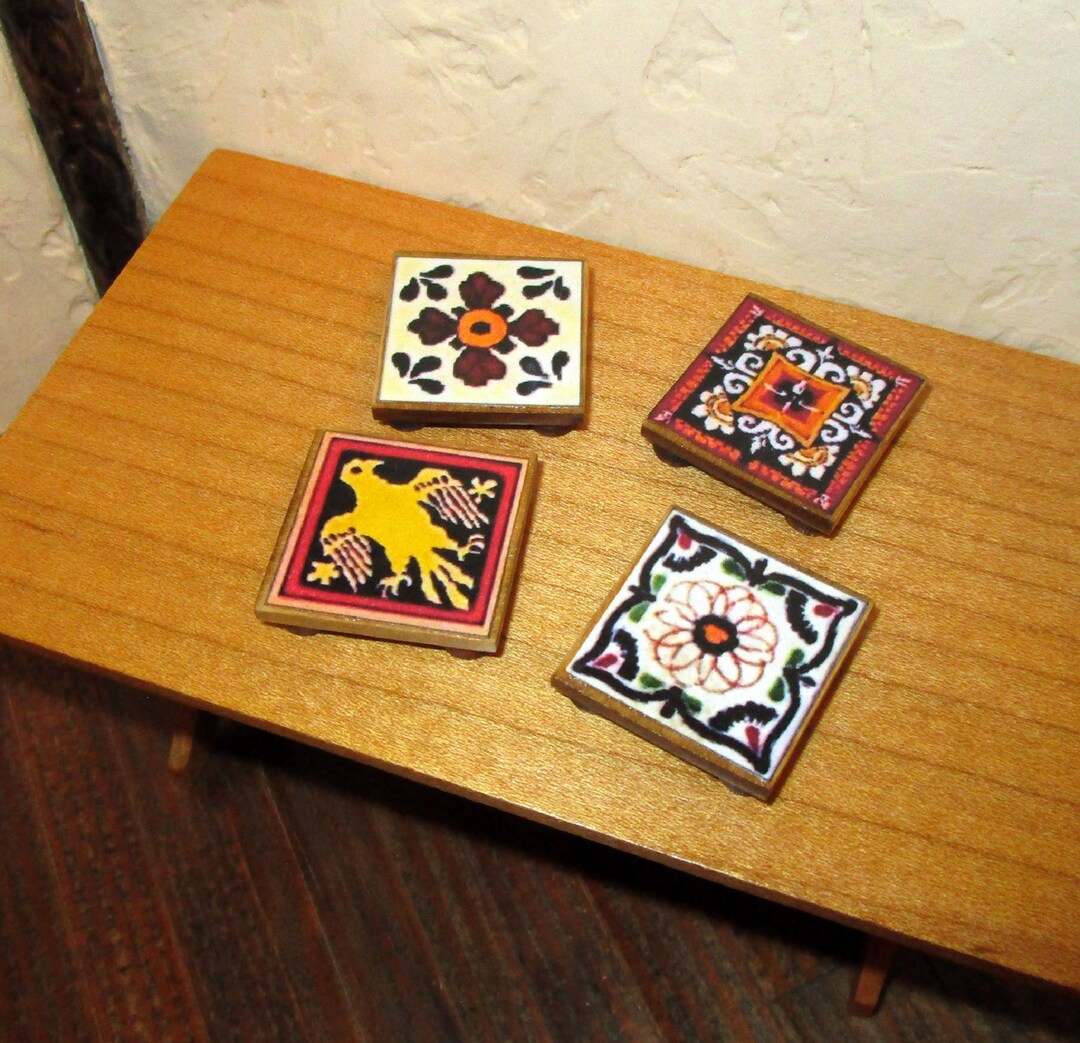 Medieval Kitchen Trivets Set of 4 Trivets Rustic Dollhouse - Etsy