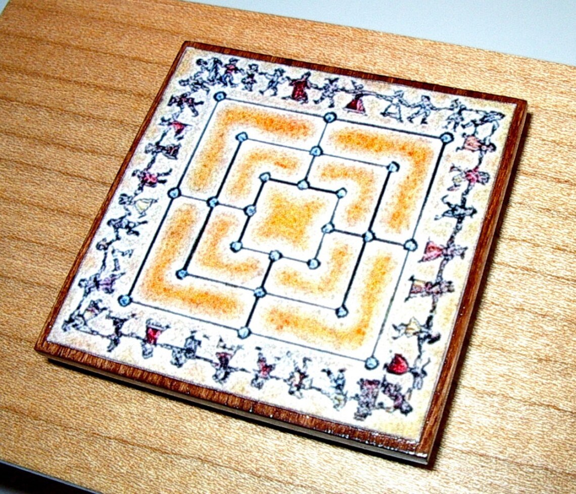 Nine Man Morris Game Board Medieval Dollhouse Miniature 1/12 | Etsy