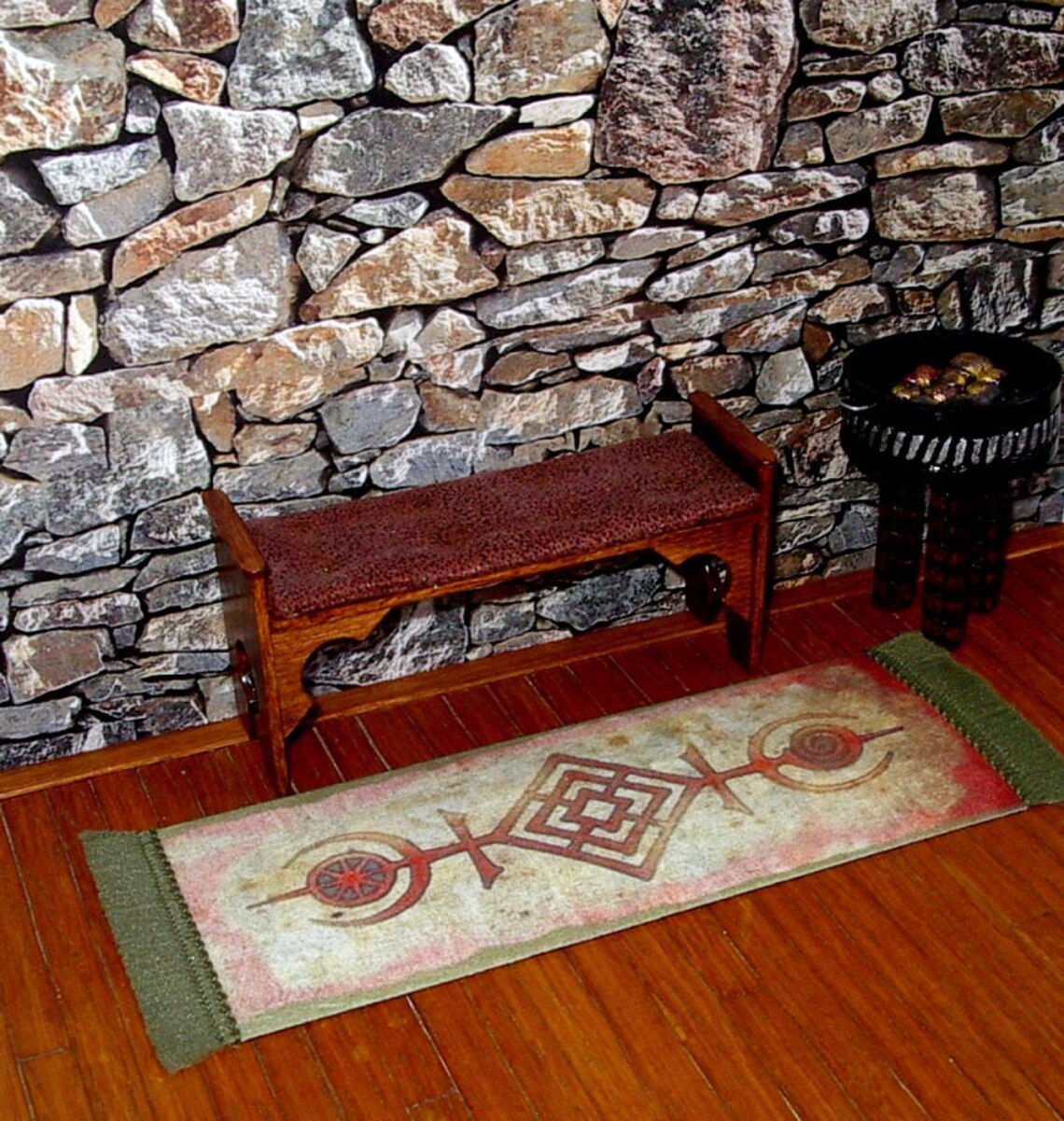 Mystic Symbol Rug Tree of Life Runner Medieval Dollhouse | Etsy
