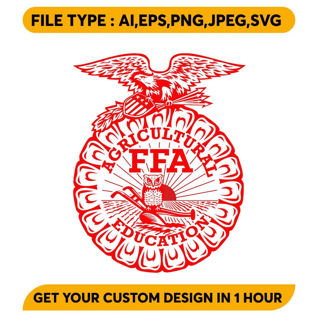 Red FFA Logo SVG | Eagle, Owl & Shield Clipart (digital Download) - Etsy