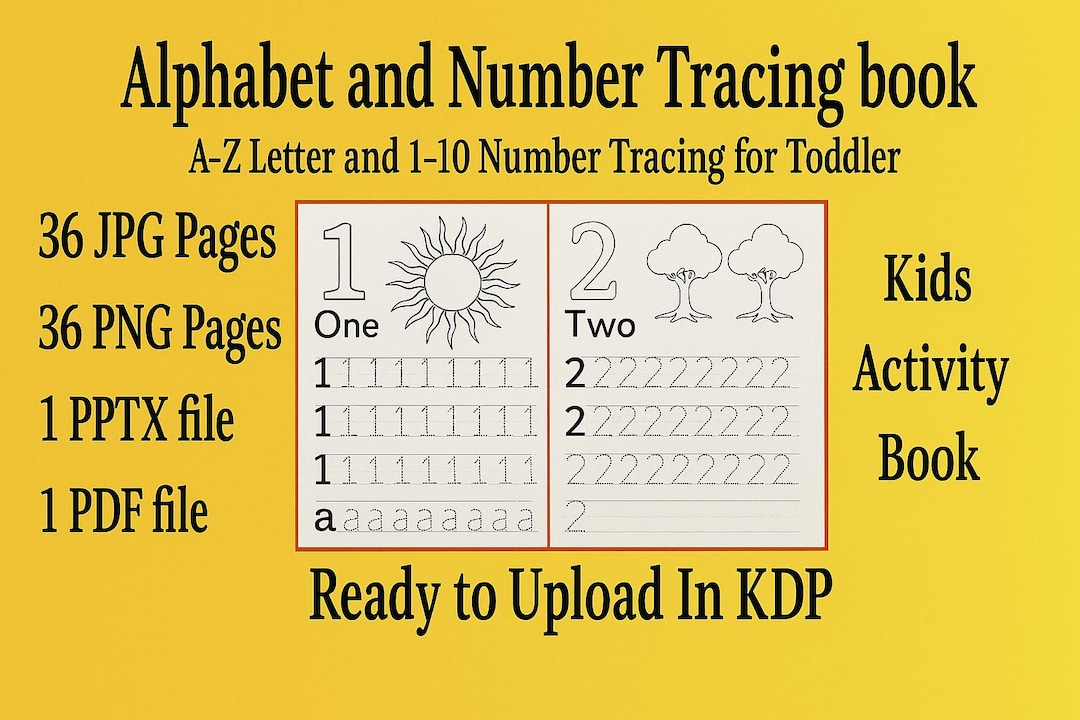 ABC 123 Tracing Workbook: Preschool Alphabet Number Practice PDF ...