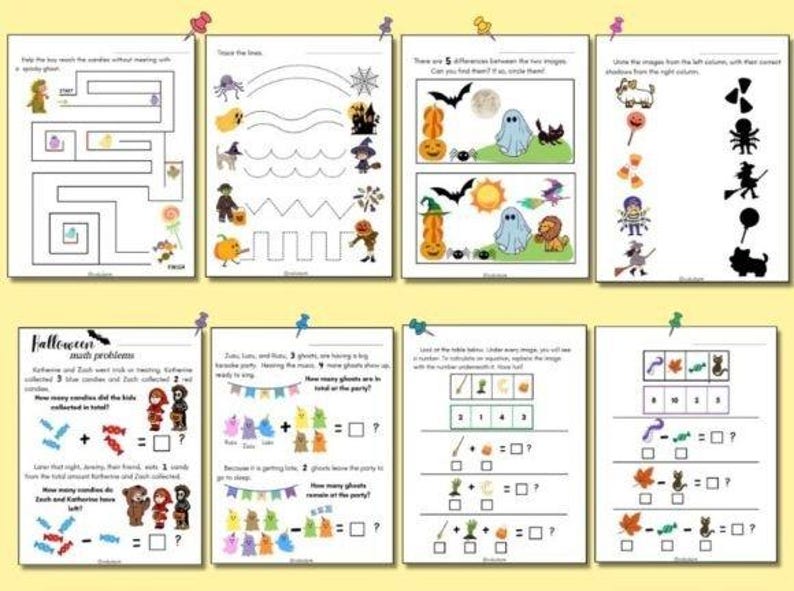 Halloween Preschool Activity Bundle | 20 Printable Pages (PDF) - Etsy ...