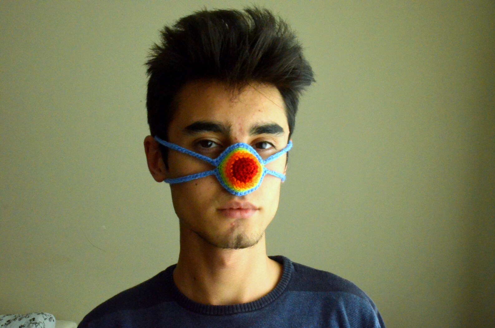 Rainbow Nose Warmer Crochet Nose Cozy for Women Nose Hat - Etsy