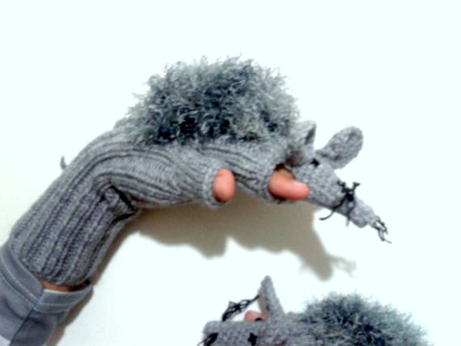 Wool Knitted Rat Gloves Mice Furry Gloves Fingerless Animal - Etsy