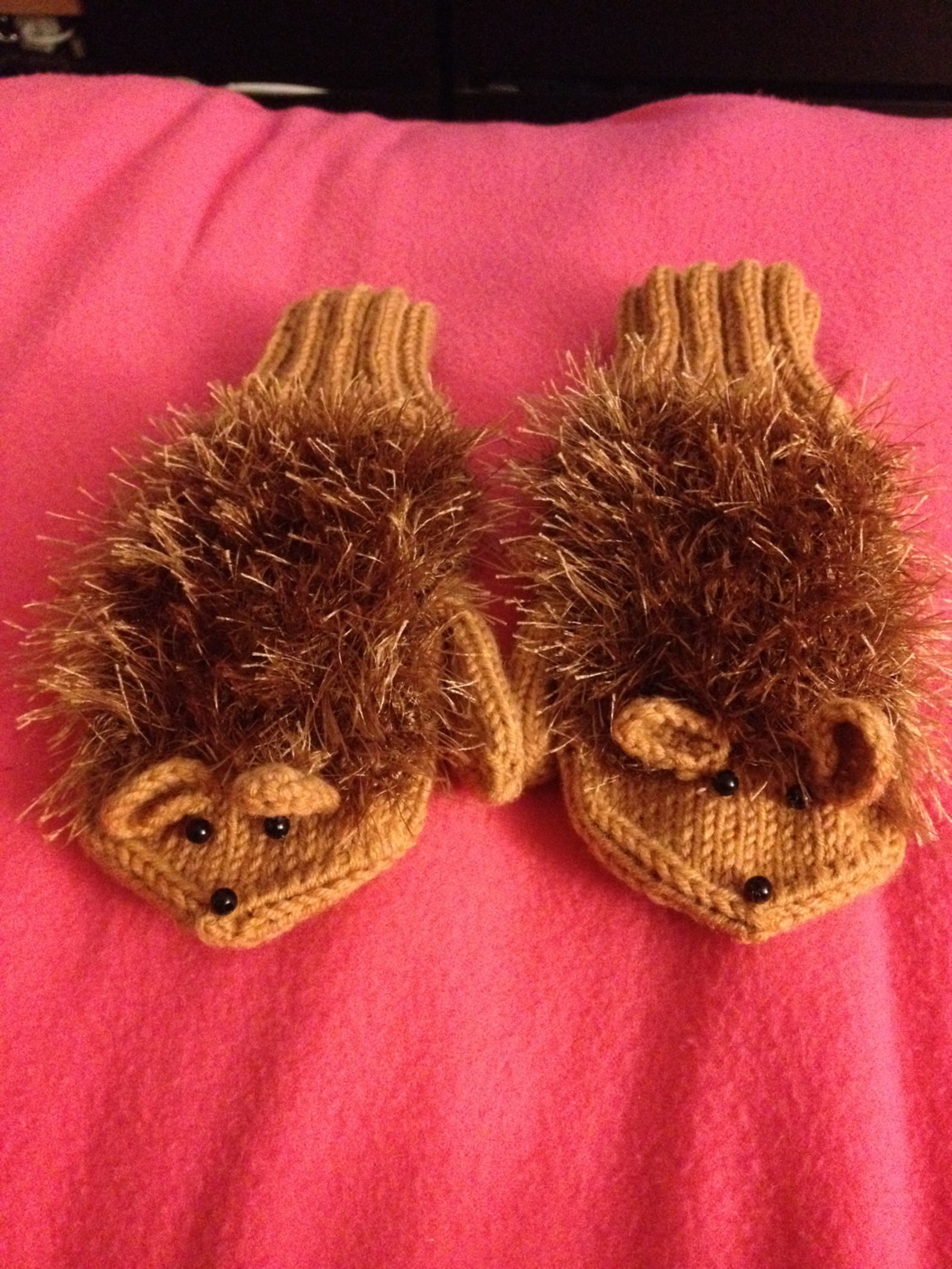 Knit Hedgehog Mittens, Hand Knit Glove, Animal Mittens Kids, Arm ...