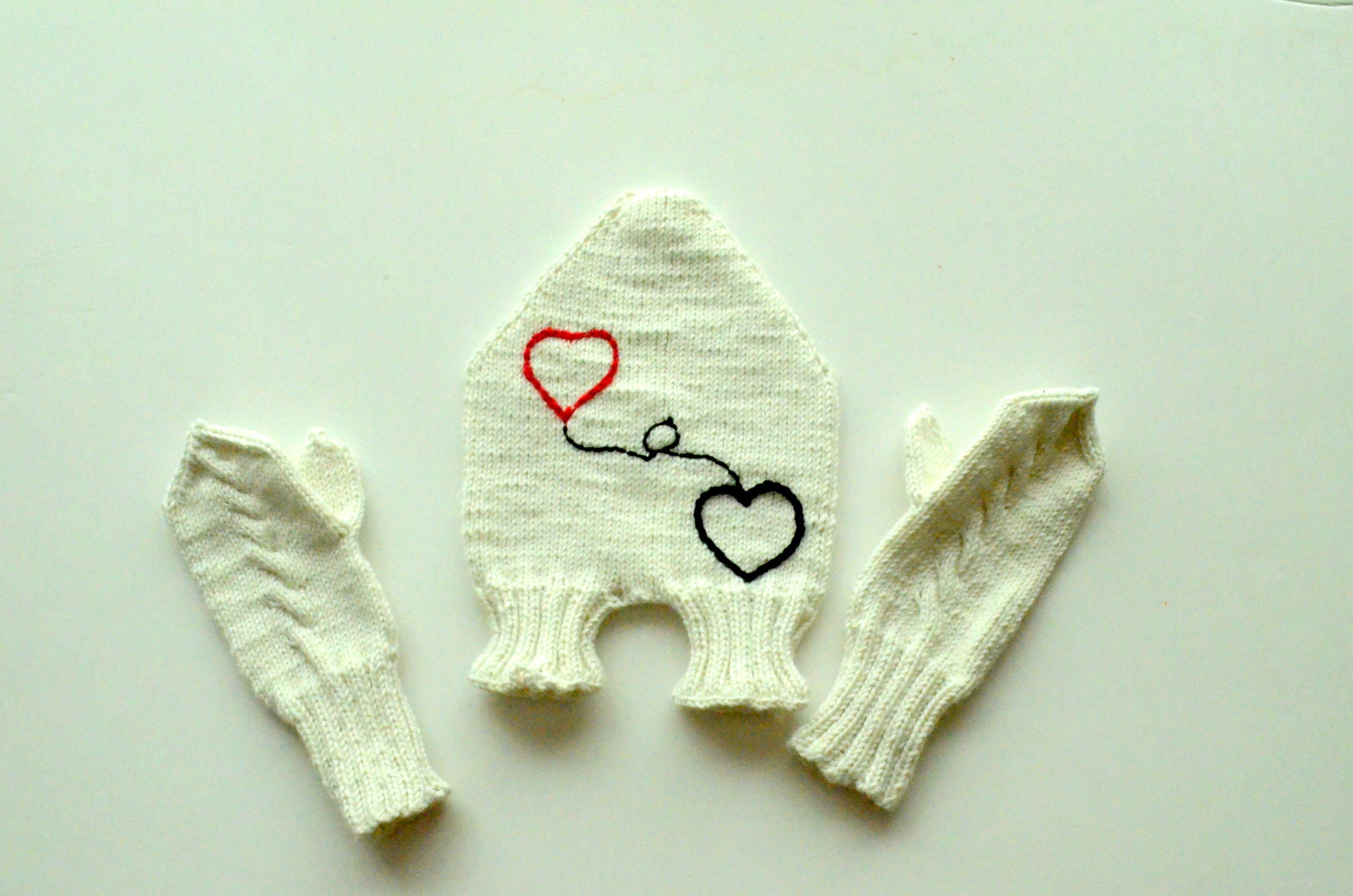 Share the Love Glove, Knitted Couples Mittens, Red Heart Gloves ...