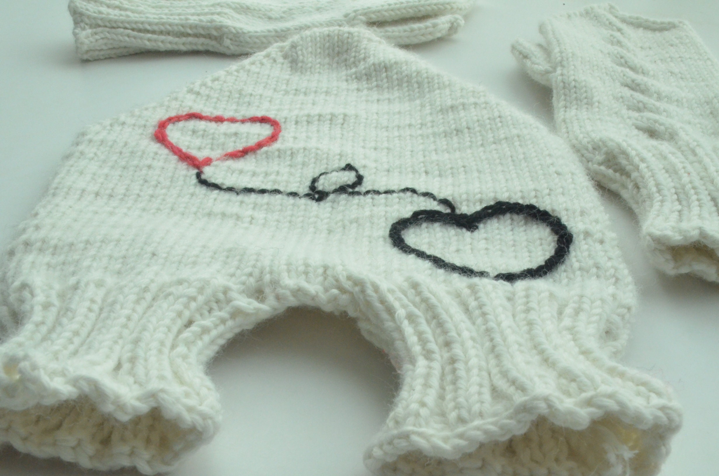 Share the Love Glove Knitted Couples Mittens Red Heart - Etsy