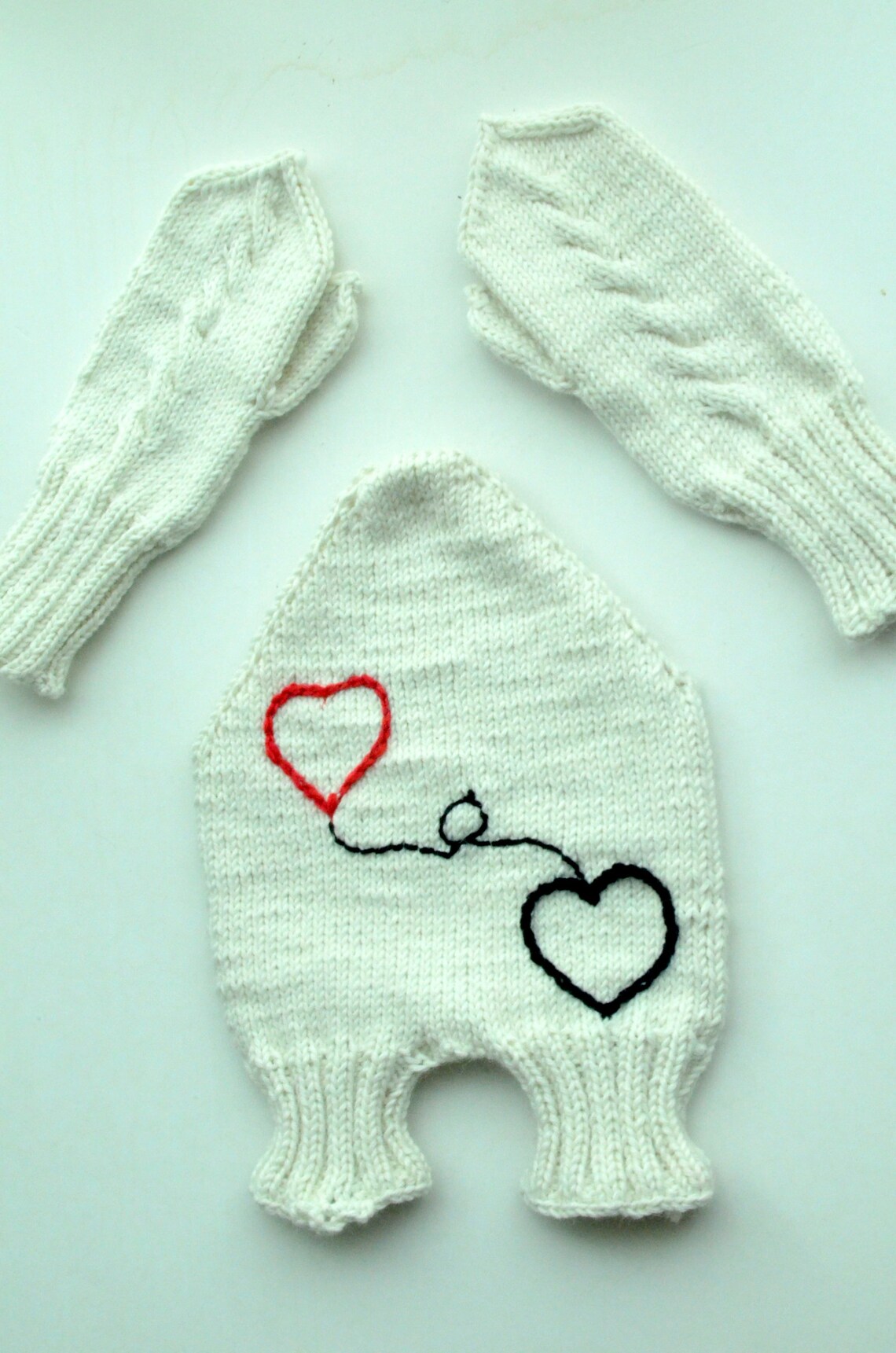 Share the Love Glove Knitted Couples Mittens Red Heart - Etsy
