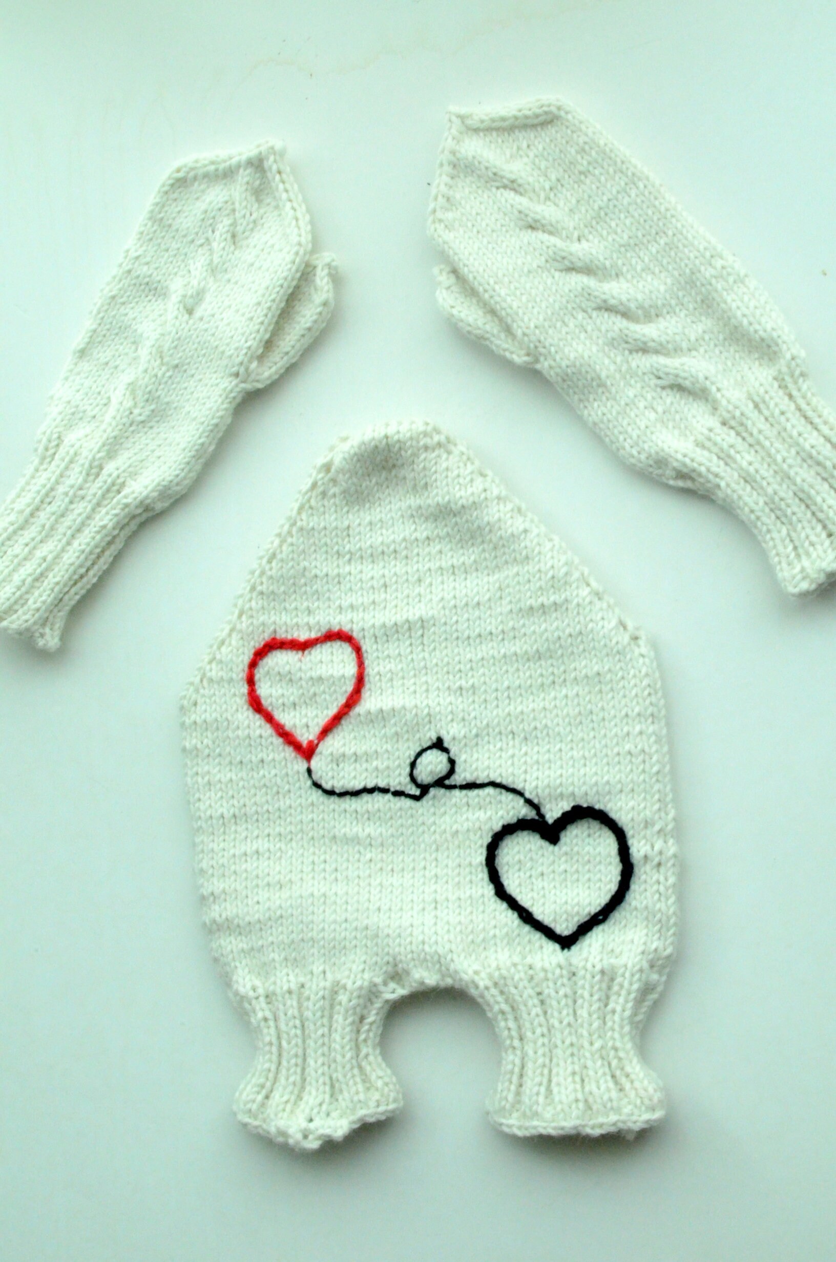 Share the Love Glove, Knitted Couples Mittens, Red Heart Gloves ...