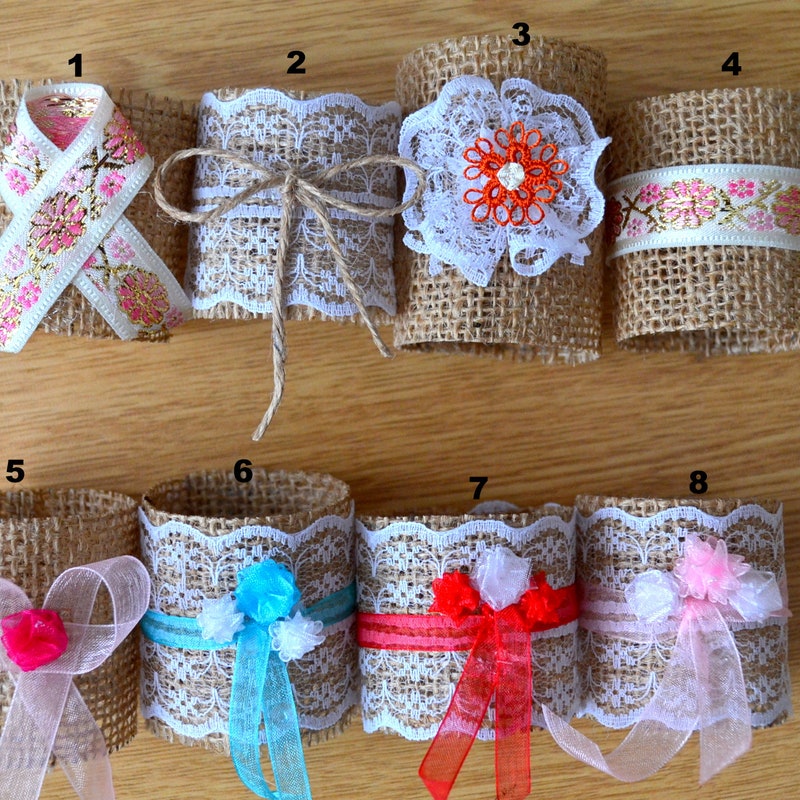 Burlap Napkin Rings - Etsy