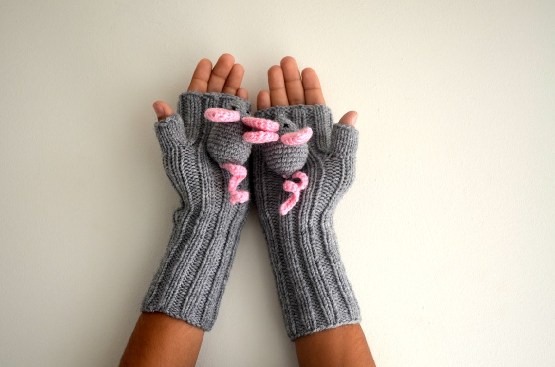 Etsy's Pcik Mice Gloves, Unique Gifts ,rat Fingerless Glove, Hand ...