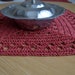 Rustic Square Placemats Vintage Red Straw Serving Mat, Handmade Raffia ...