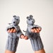 Hand Knit Winter Glove, Knitted Mice Gloves, Hand Puppet Glove, Cute ...