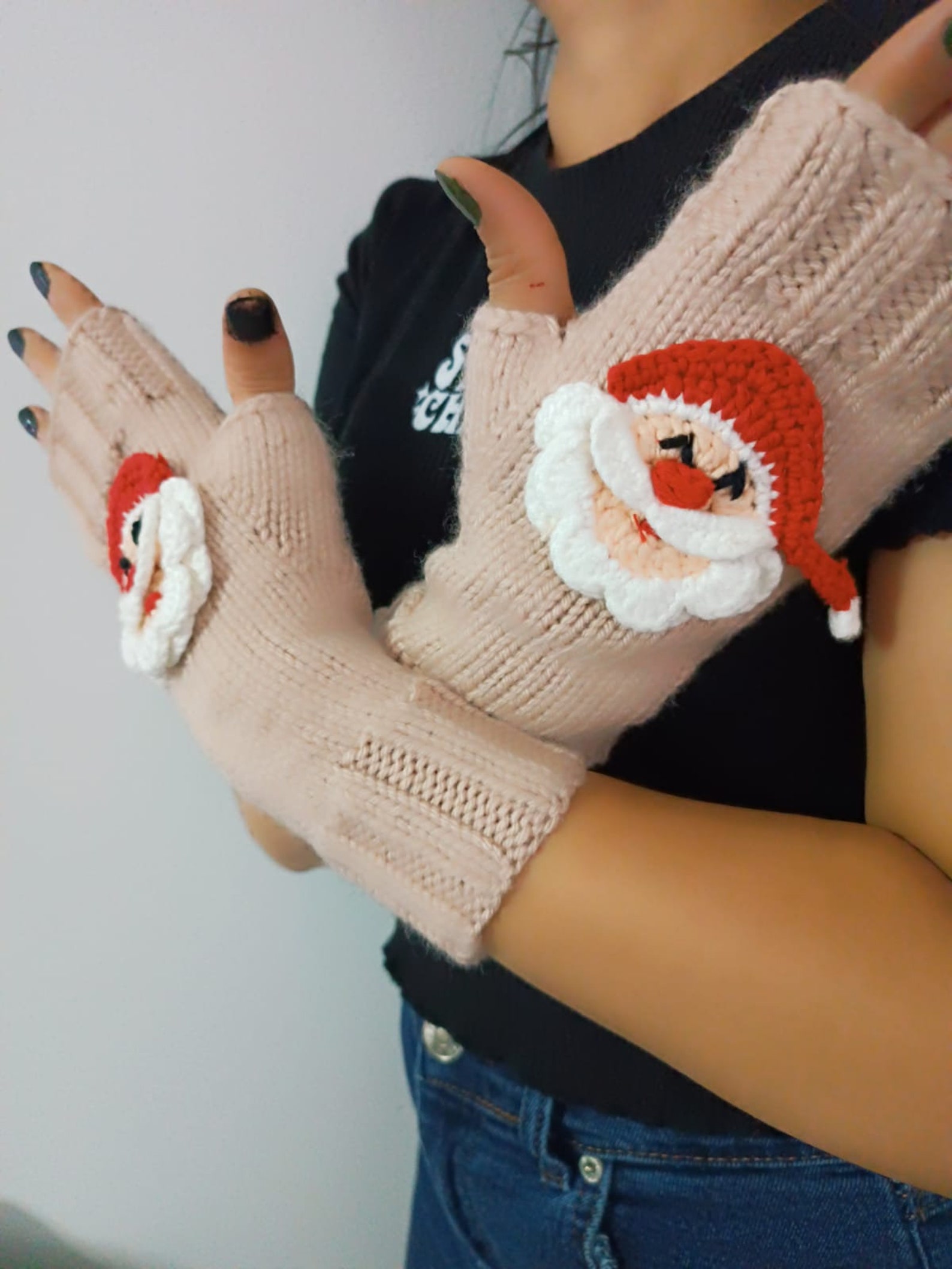 Santa Claus Glove, Xmas Heater, Touch Screen, Unique Gift, Arm Mitten ...