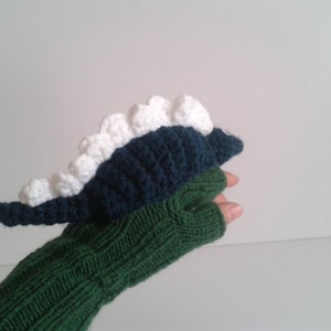 Crochet Godzilla Gloves, Long Fingerless Gloves, Animal Child Costume ...