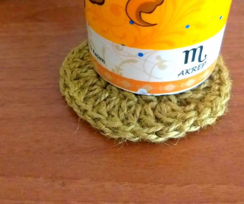 Woven Jute Coaster, Crochet Coaster, Straw Mat, Wedding Center Piece ...