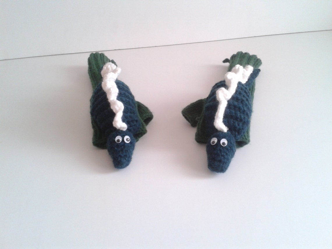 Crochet Godzilla Gloves, Long Fingerless Gloves, Animal Child Costume ...