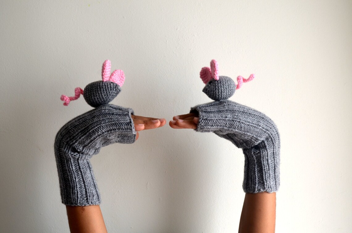 Etsy's Pcik Mice Gloves, Unique Gifts ,rat Fingerless Glove, Hand ...