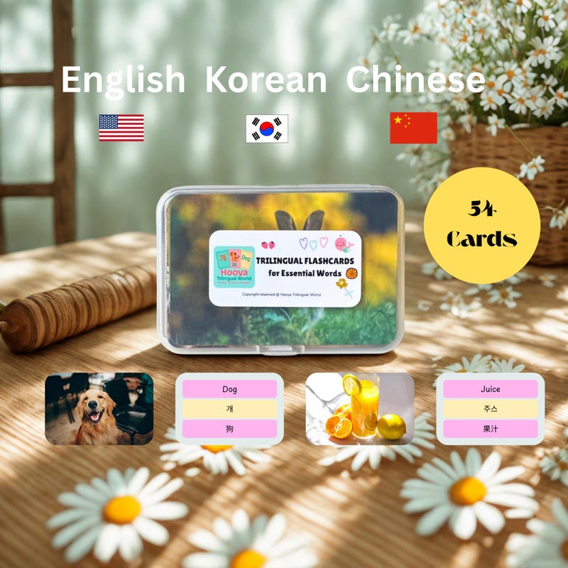 Korean Flashcards - Etsy