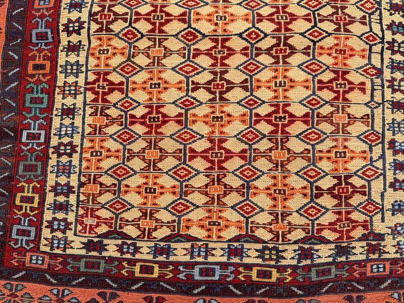 3 x 5 pies rara alfombra afgana Maliki Soumak Kilim – alfombra de ...