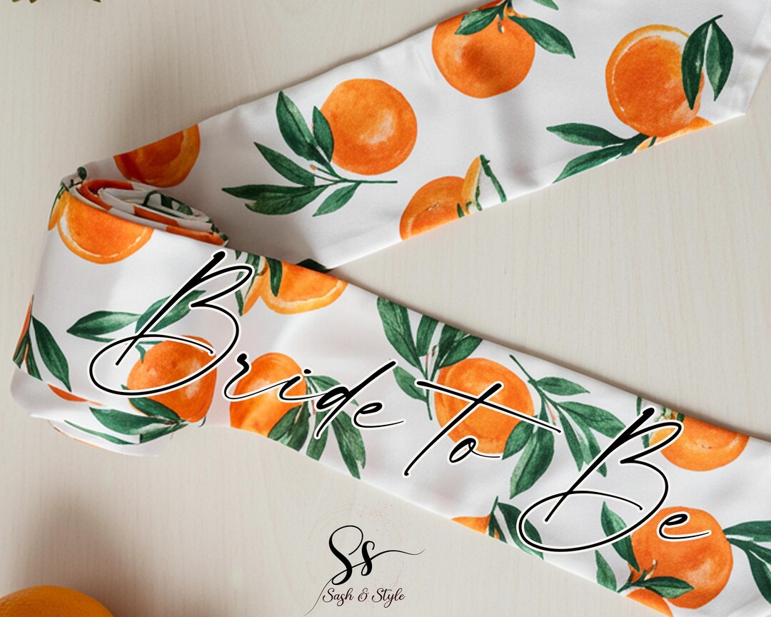 Customized Team Bride Orange Theme Sashes Bridesmaid Sash Sash Bridal ...