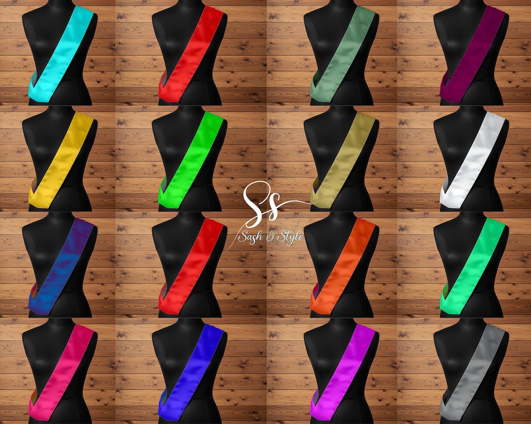 Blank Satin Sash – Plain Blank Sashes in 15 Colors | DIY Party, Pageant ...