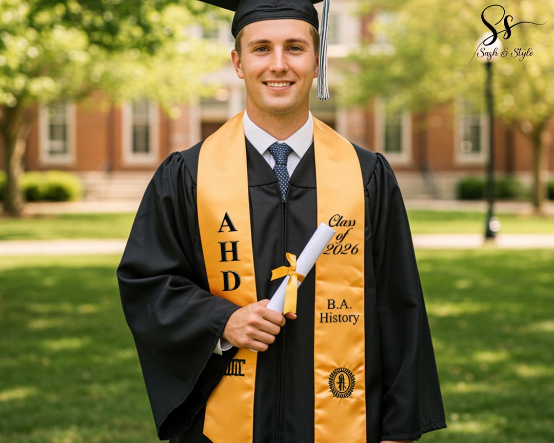 Personalized Graduation Stole Custom Embroidery Stole for Grad Ceremony ...