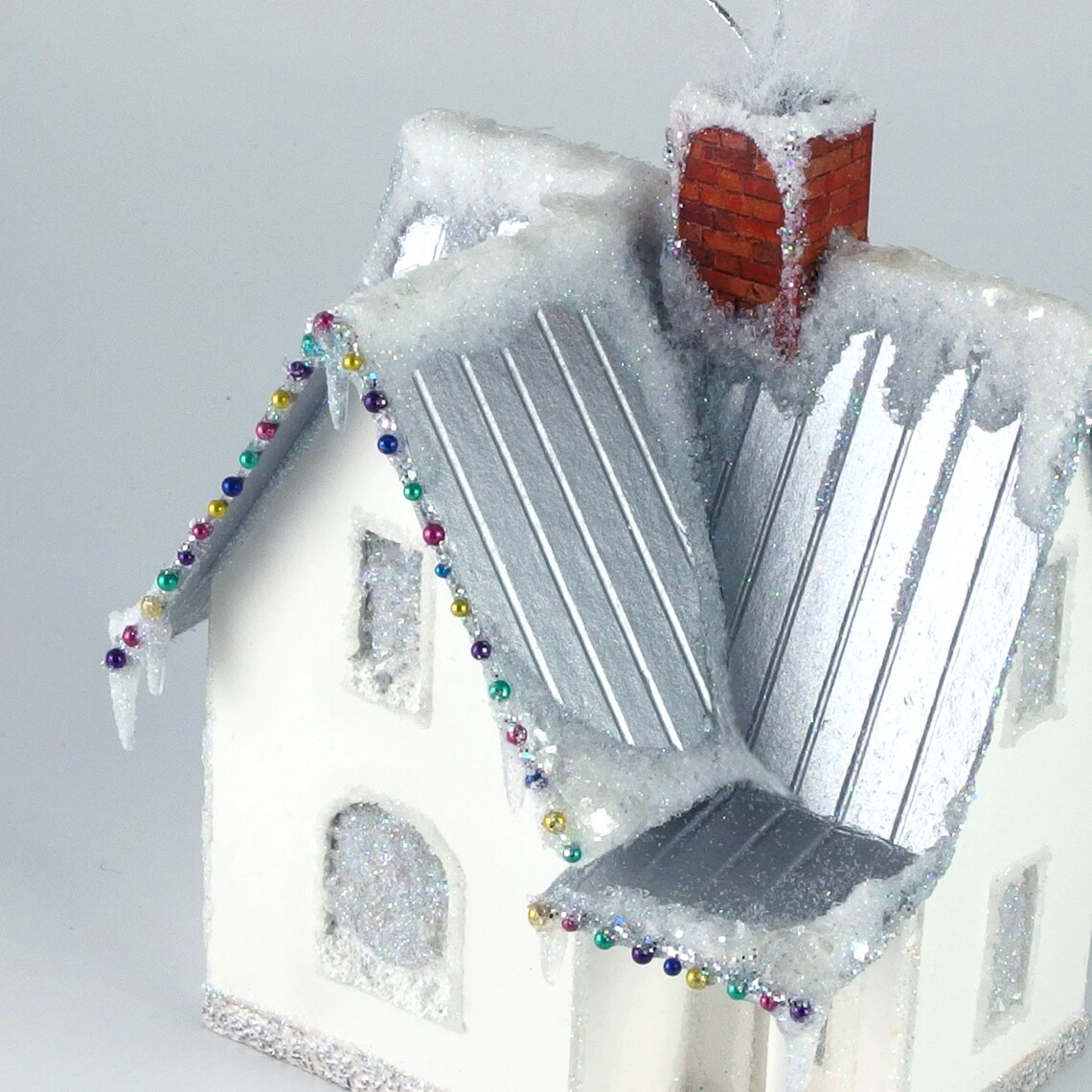 Catalog House Paper Glitter House Ornament - Etsy