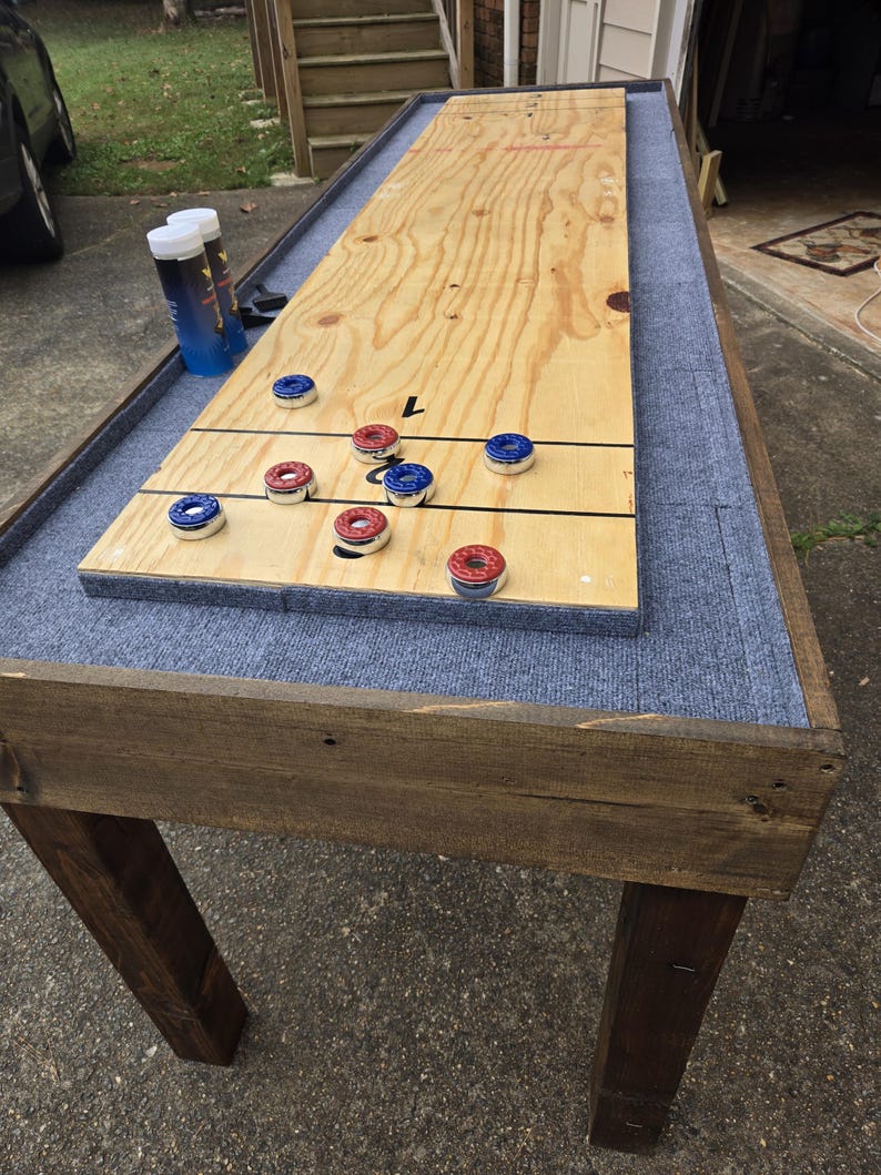 Hand Crafted Shuffleboard Table (8 Foot) - Etsy