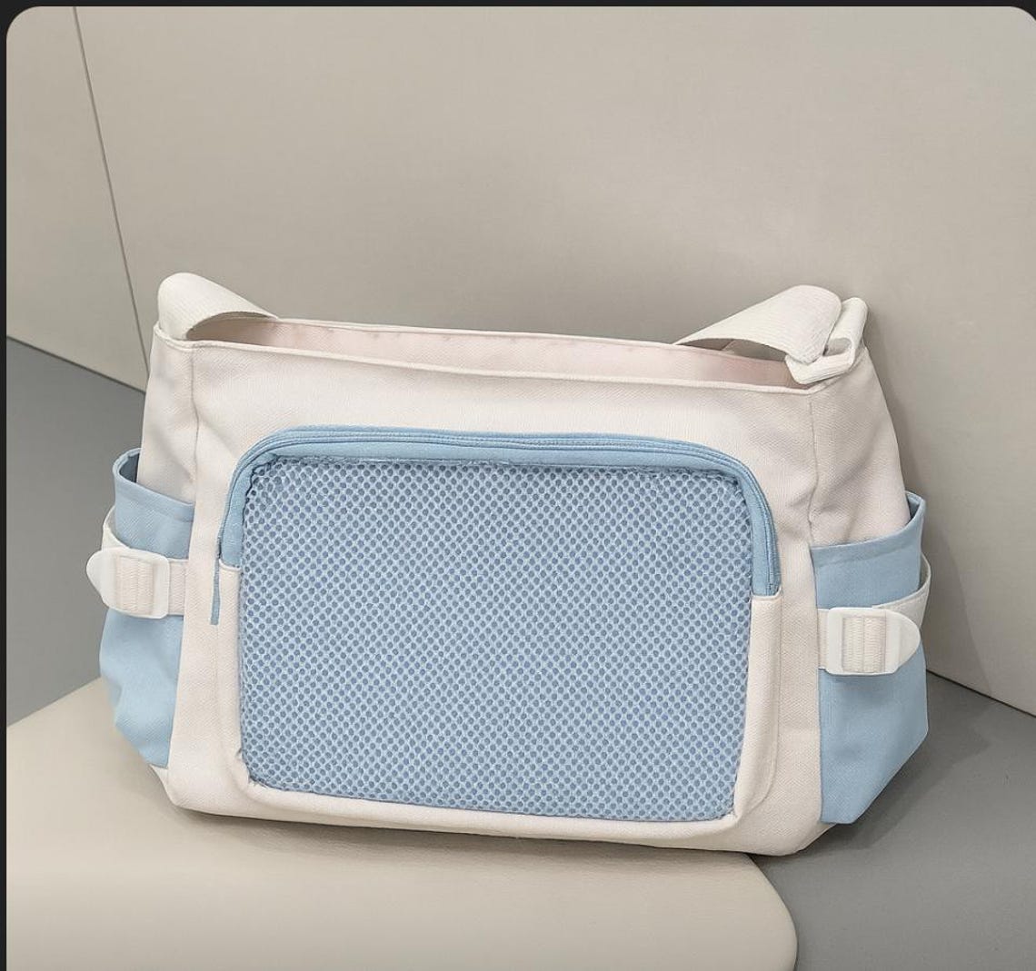 Light Blue Ita Bag | Anime Pin Display Bag | Kawaii Crossbody Shoulder ...