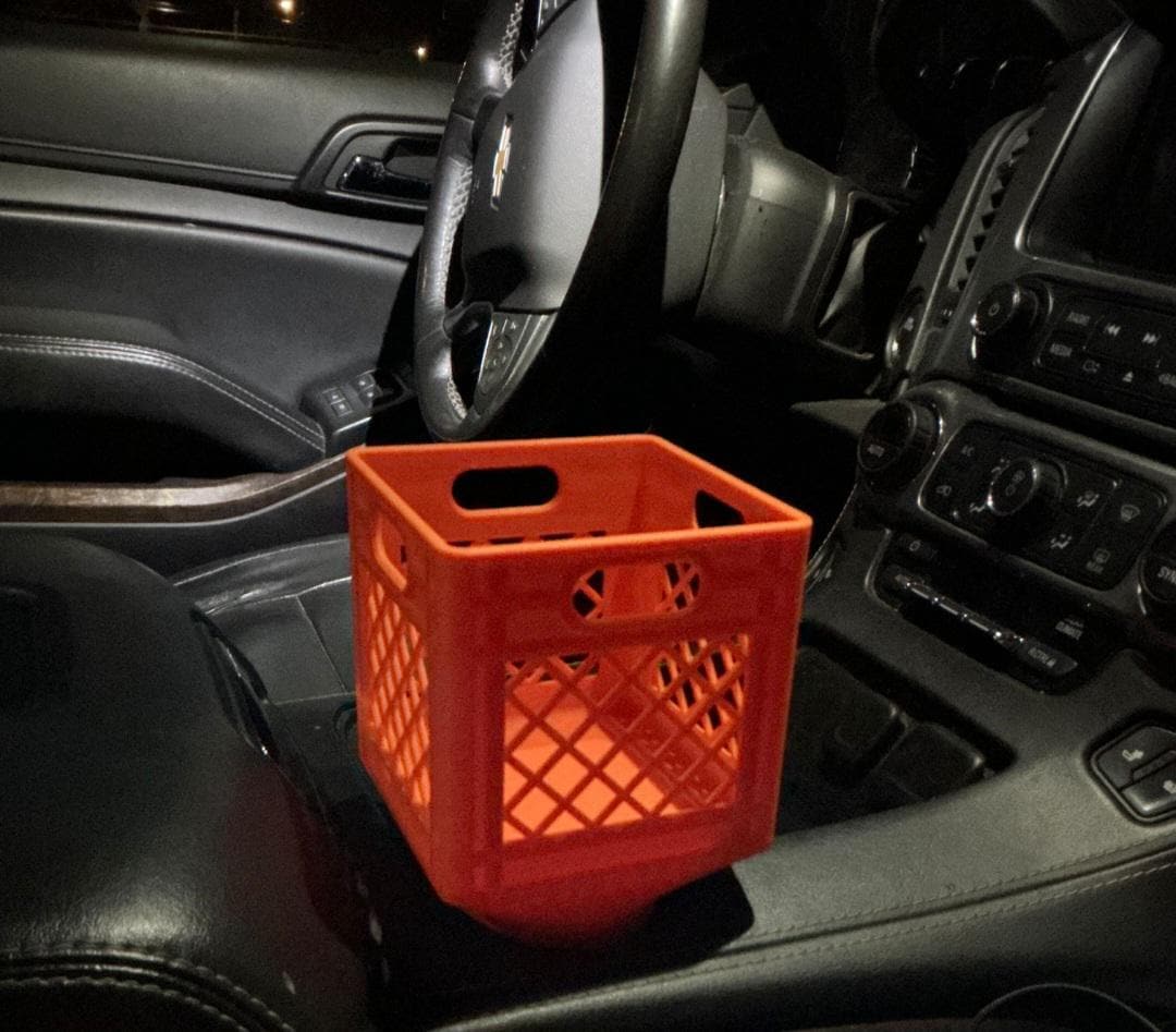 1/2 Gallon Milk Crate Car Cup Holder | Wawa Iced Teas | Chocolate Milk ...