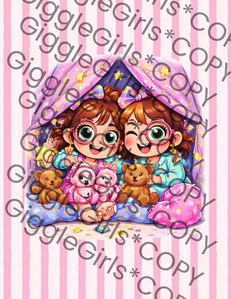 Girl Stickers Giggle Girls PJ Party| Sleepover Scrapbook & Planner ...