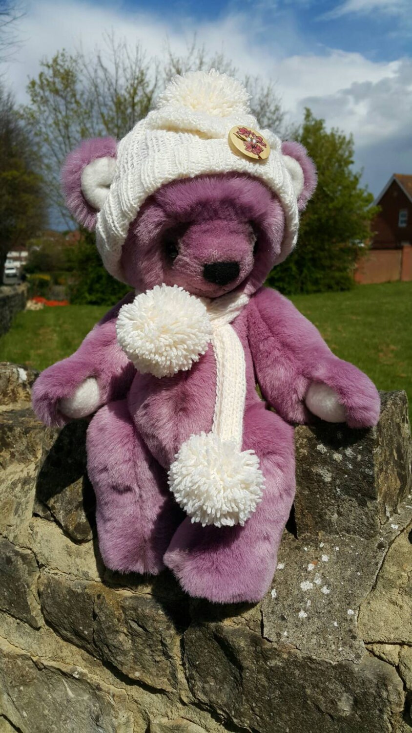 Rose the OOAK Mohair Plush Teddy Bear Pink Christmas Present | Etsy