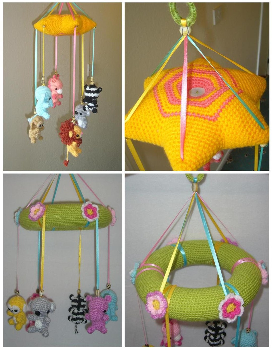Baby Animals Mobile Crochet PDF Pattern - Etsy