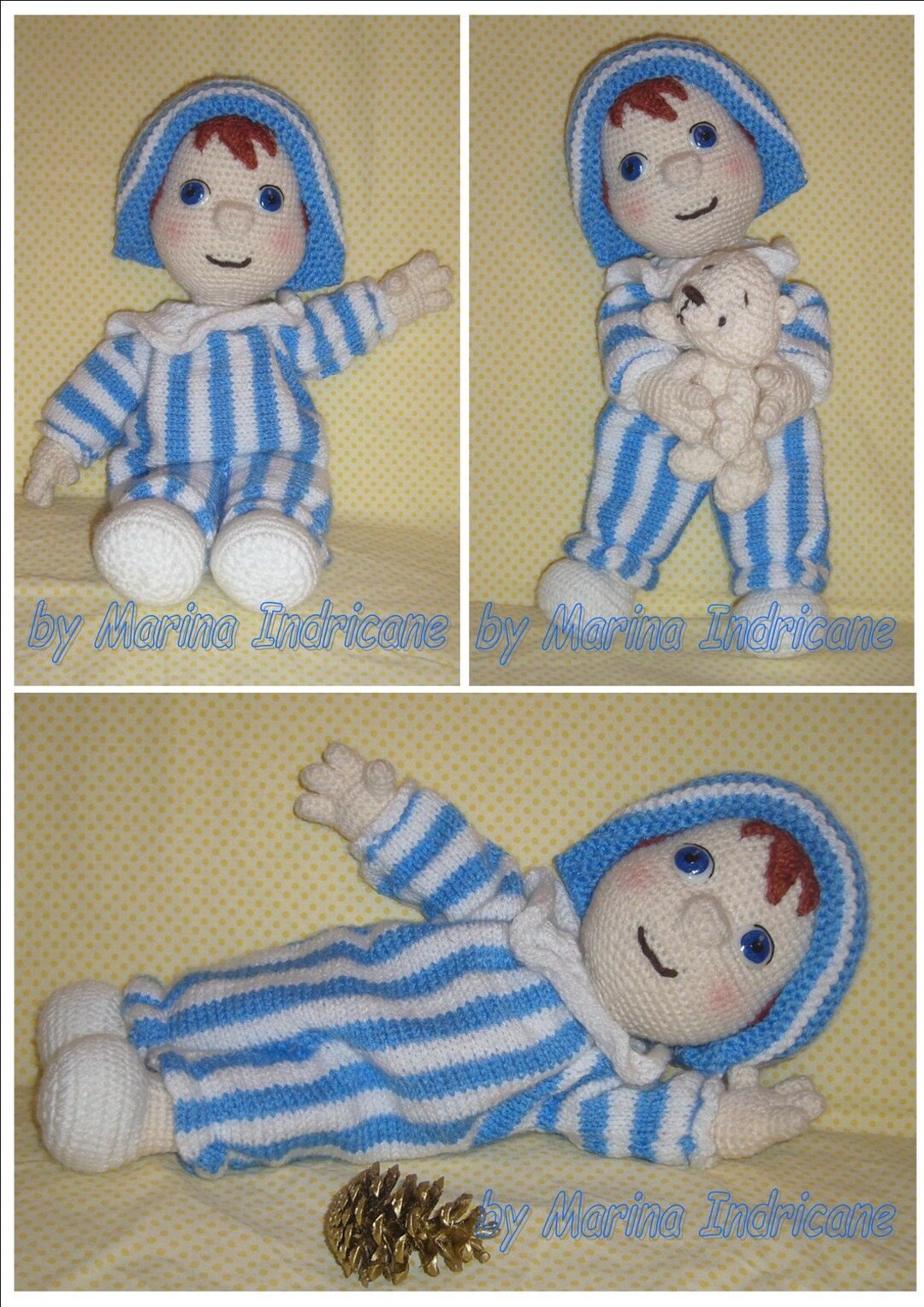 Andy Pandy Doll Toy Crochet Knitted Pattern PDF NO REFUND - Etsy