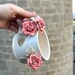 Handmade Pink Rose Ceramic Mug – Romantic Floral Pottery Cup - Etsy