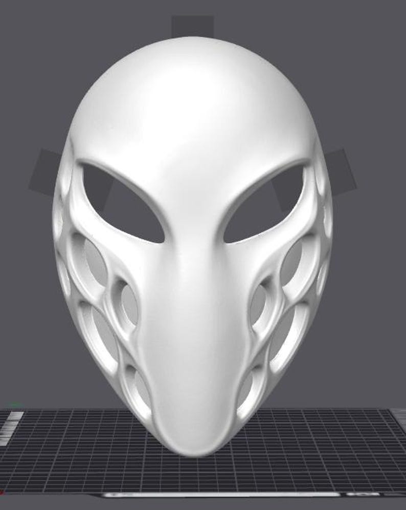 Minimalist Alien Mask | Paintable Sci-fi 3D Printed Cosplay Prop - Etsy