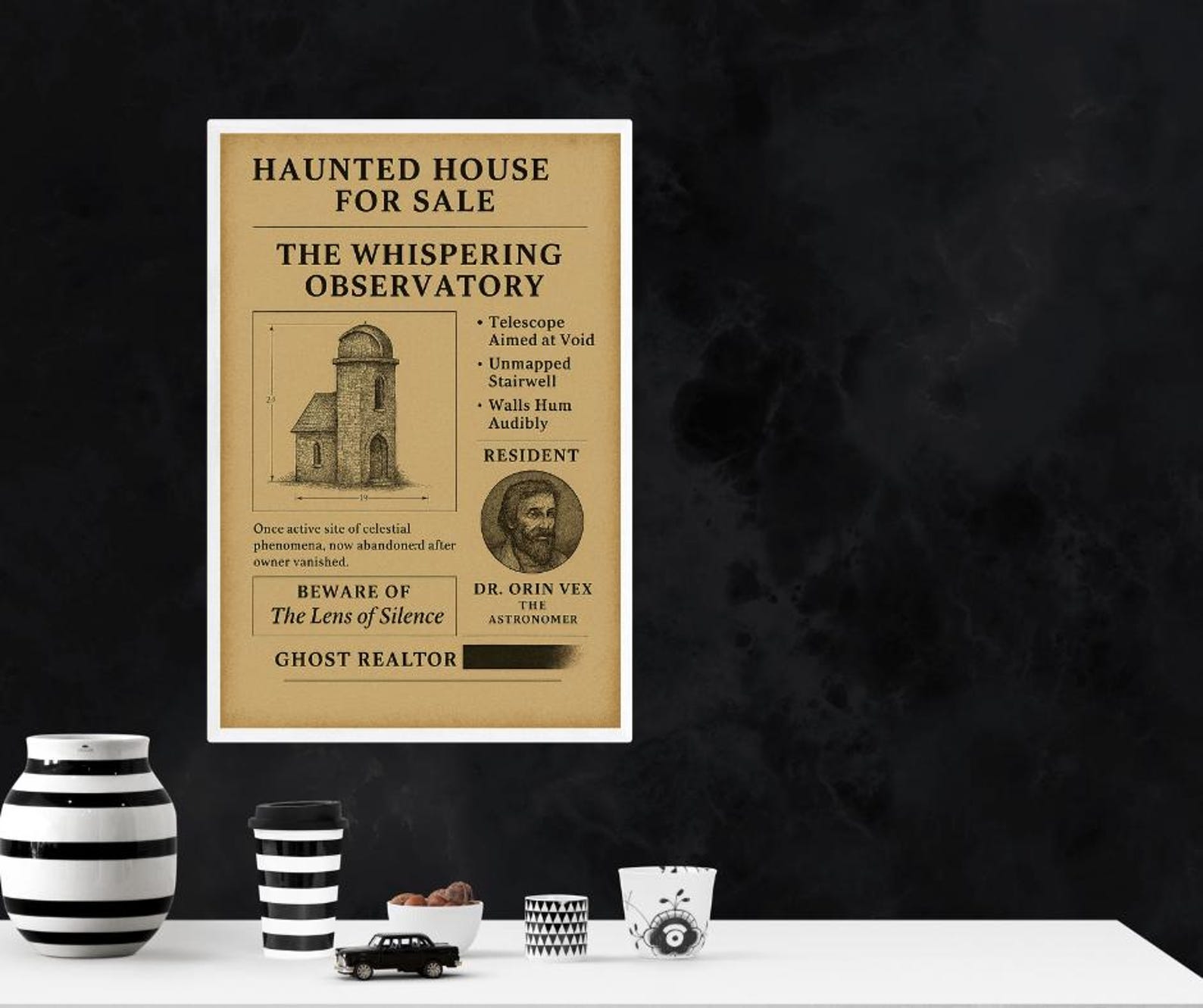Haunted Observatory Printable – Whispering Observatory Ghost Realtor ...